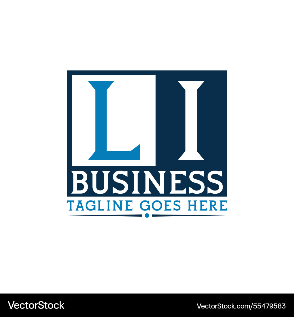 Li logo letter business design Royalty Free Vector Image