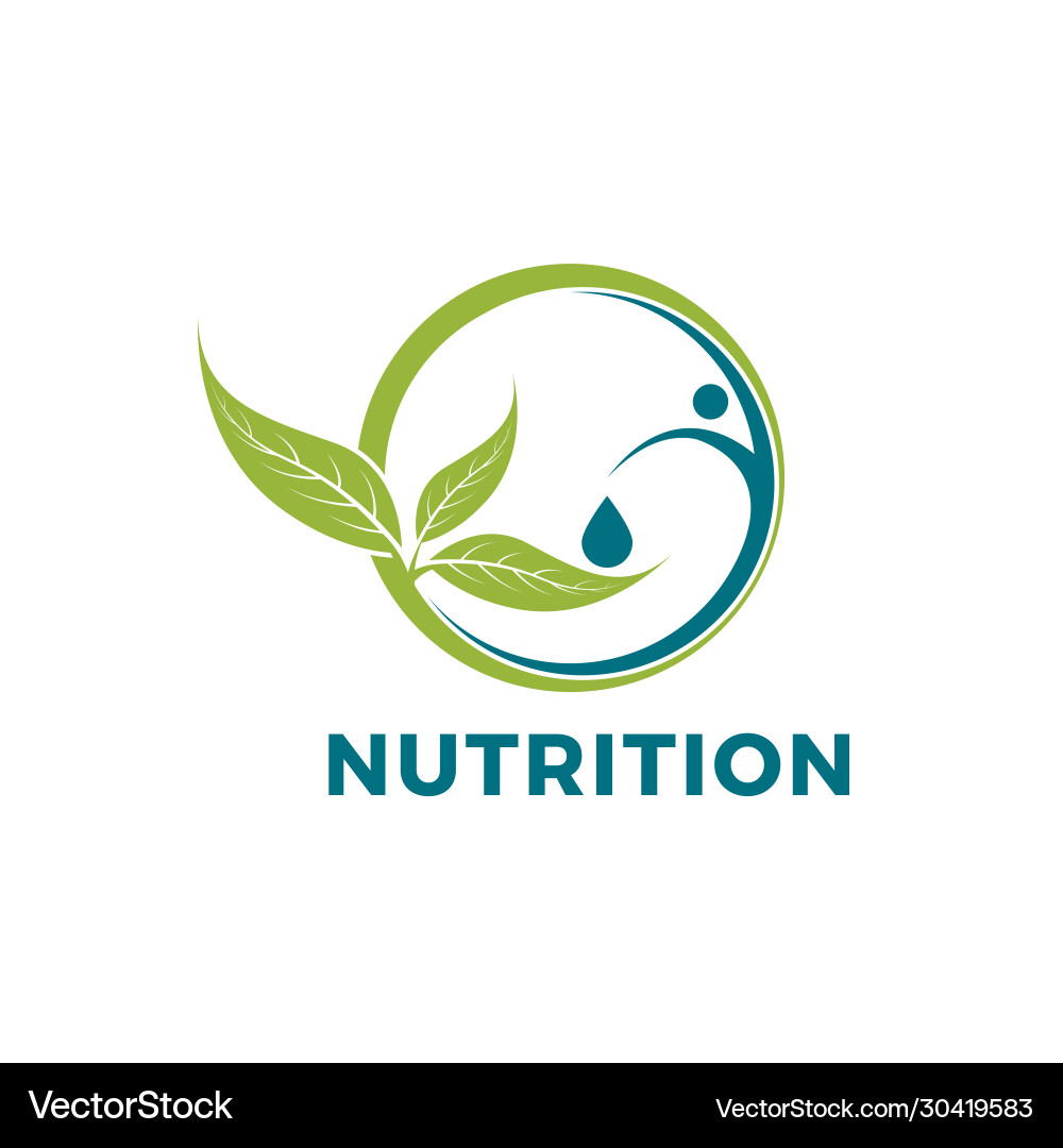Modern Nutrition Logo Template Royalty Free Vector Image