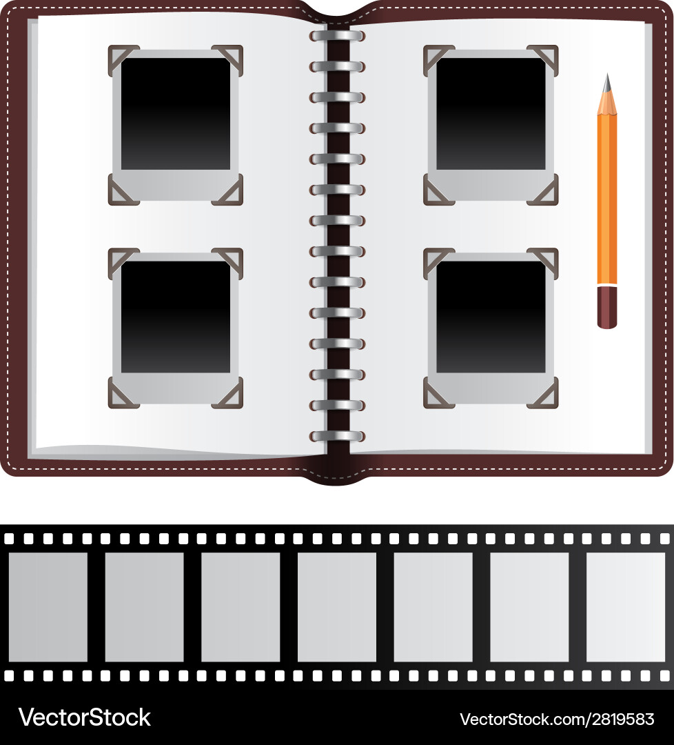 Photo album Royalty Free Vector Image - VectorStock