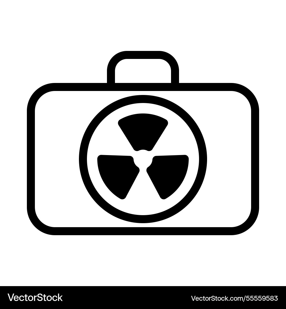 Radioactive material transport case Royalty Free Vector