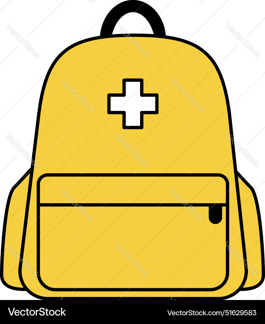 Simple line drawing icon of emergency kit Vector Image
