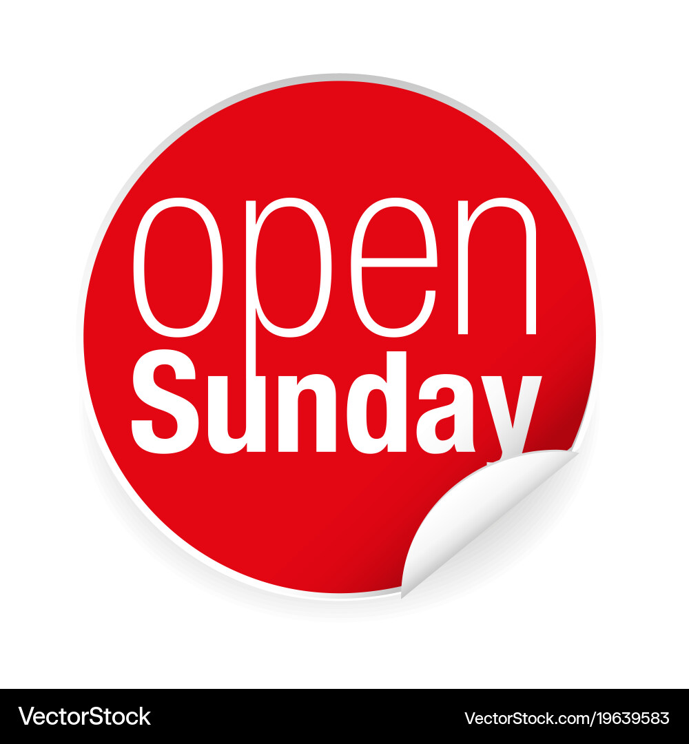 Sunday Sticker Label Royalty Free Vector Image
