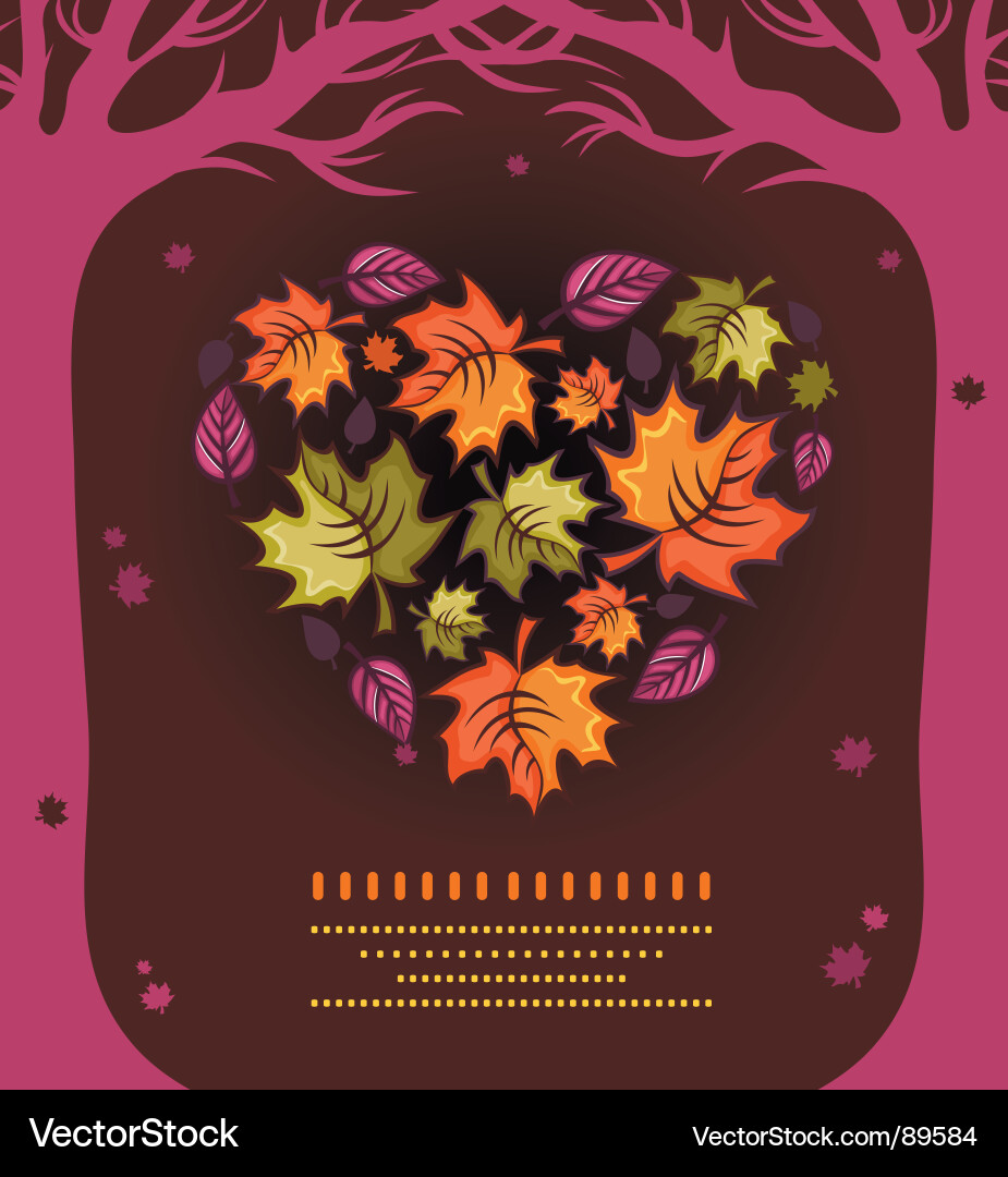 Autumn heart Royalty Free Vector Image - VectorStock