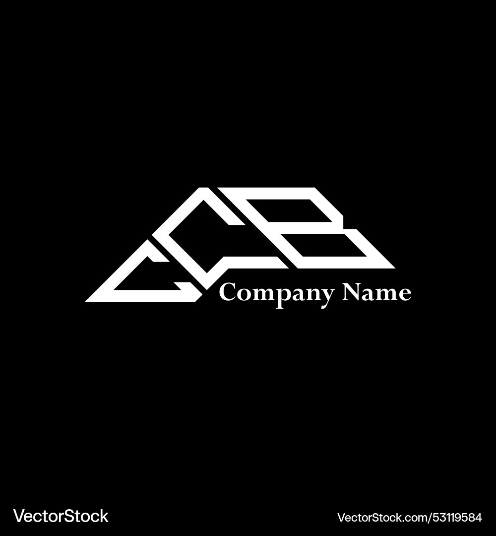Ccb logo design simple and modern Royalty Free Vector Image