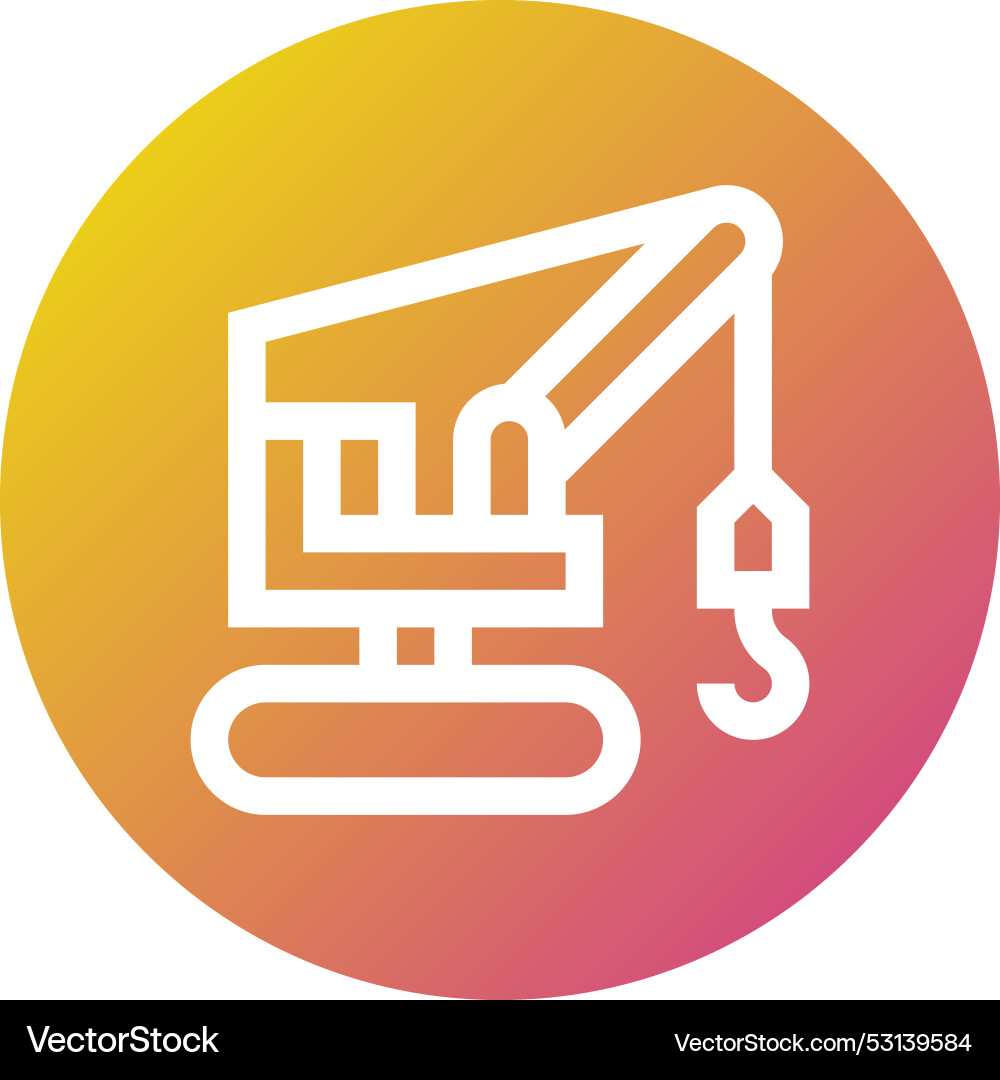 Crane machine icon design Royalty Free Vector Image
