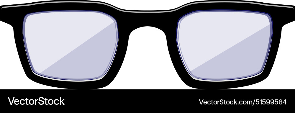 Eye geek glasses cartoon Royalty Free Vector Image