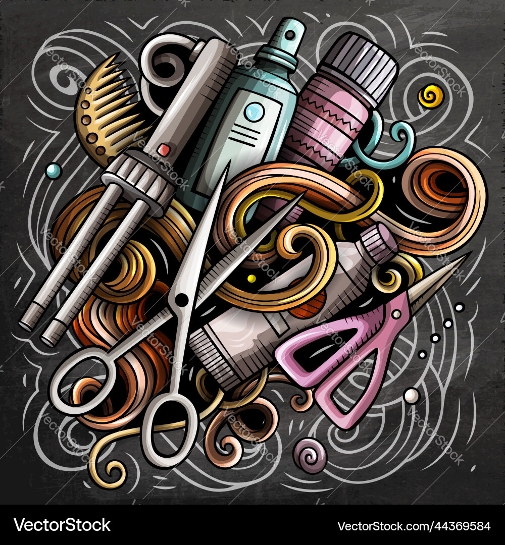 Hair salon cartoon Royalty Free Vector Image - VectorStock