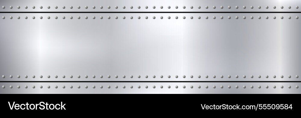 Metal rivets background brushed steel template Vector Image