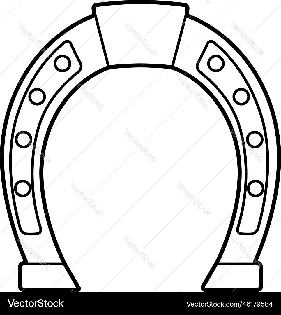 Horseshoe Outline Clip Art