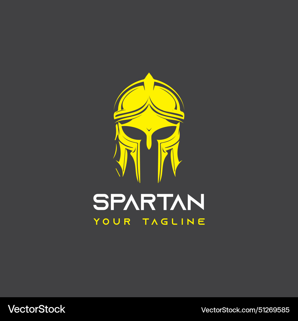 A fierce and powerful spartan logo design Vector Image