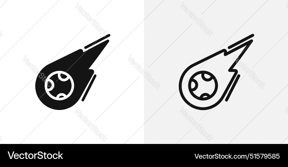 Comet icon set Royalty Free Vector Image - VectorStock