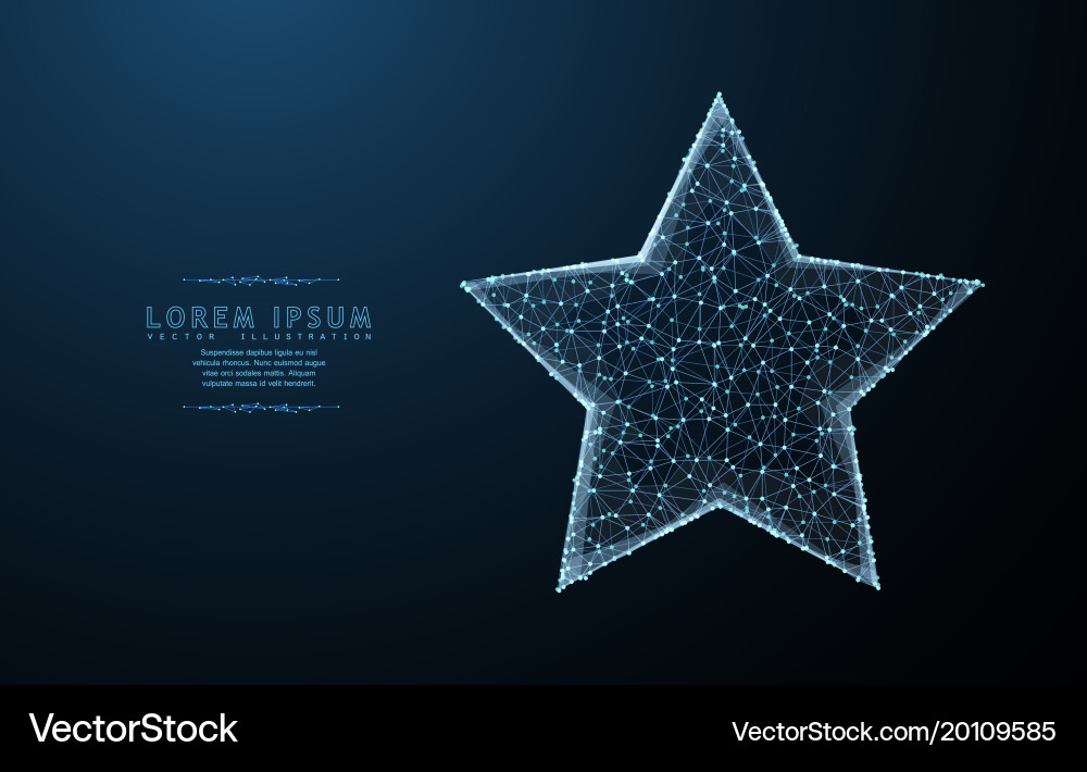 Crumbling Star Mesh Art Royalty Free Vector Image