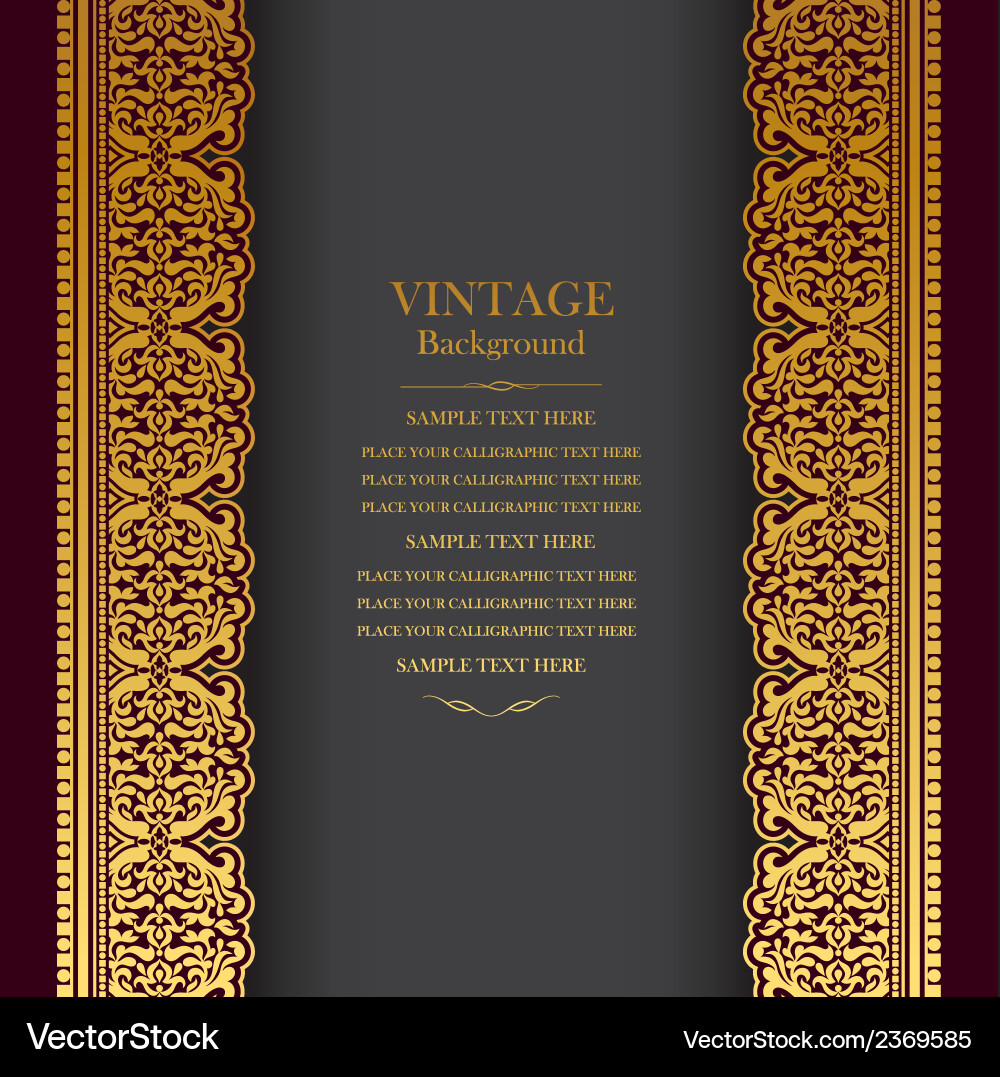 Elegant Royal Book Cover Royalty Free Vector Image