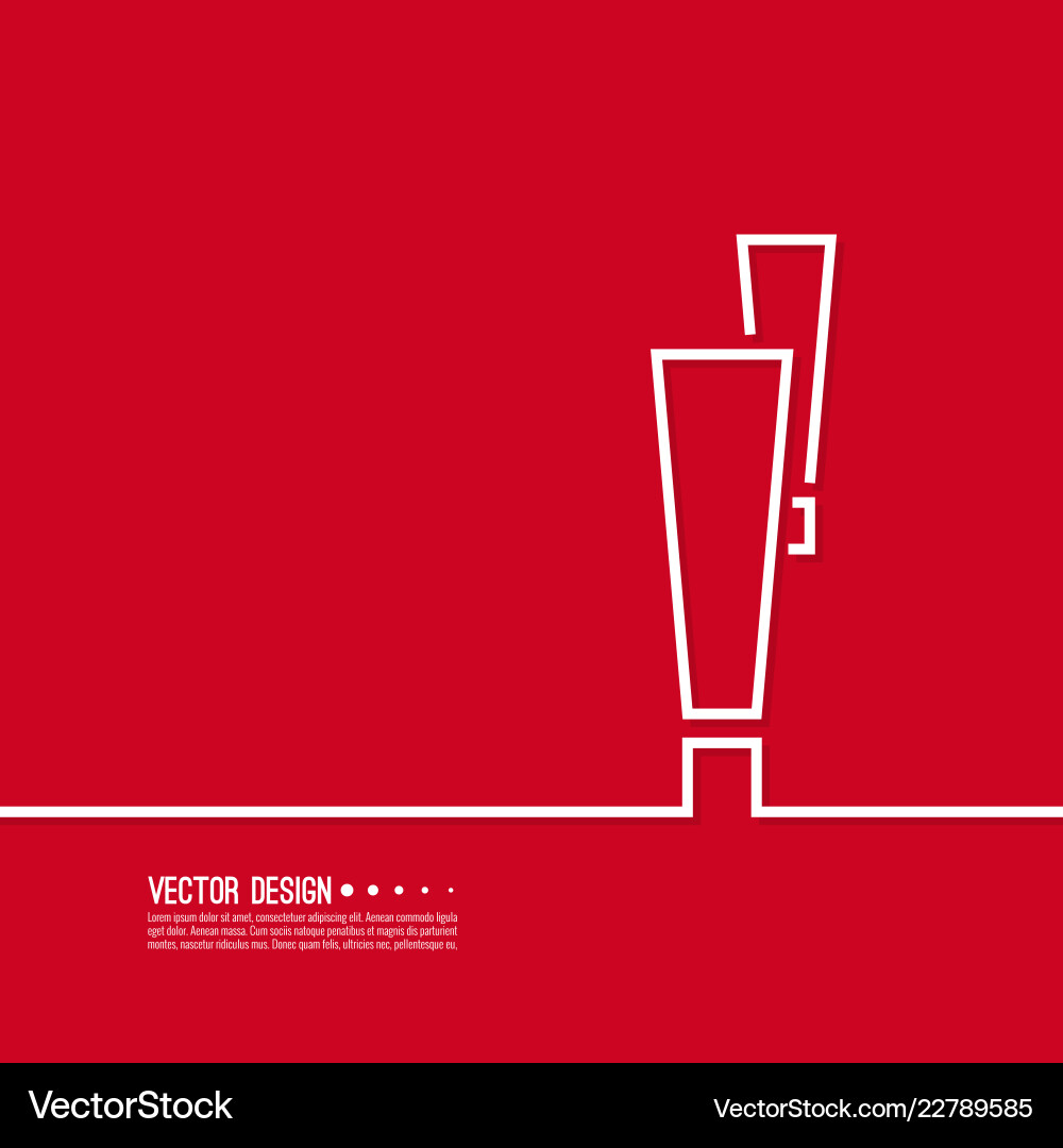 Exclamation mark icon Royalty Free Vector Image