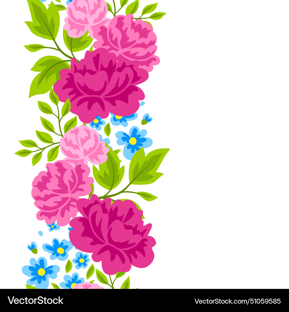 Pattern with pretty flowers beautiful decorative Vector Image