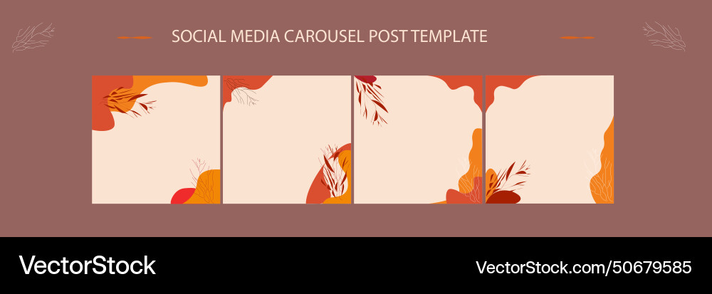 Social media carousel post Royalty Free Vector Image