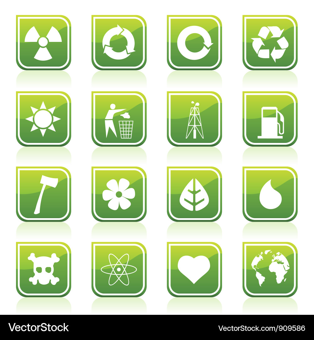 Environmental signs Royalty Free Vector Image - VectorStock