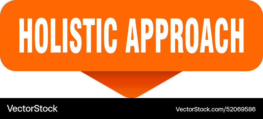 Holistic approach sticker sign Royalty Free Vector Image