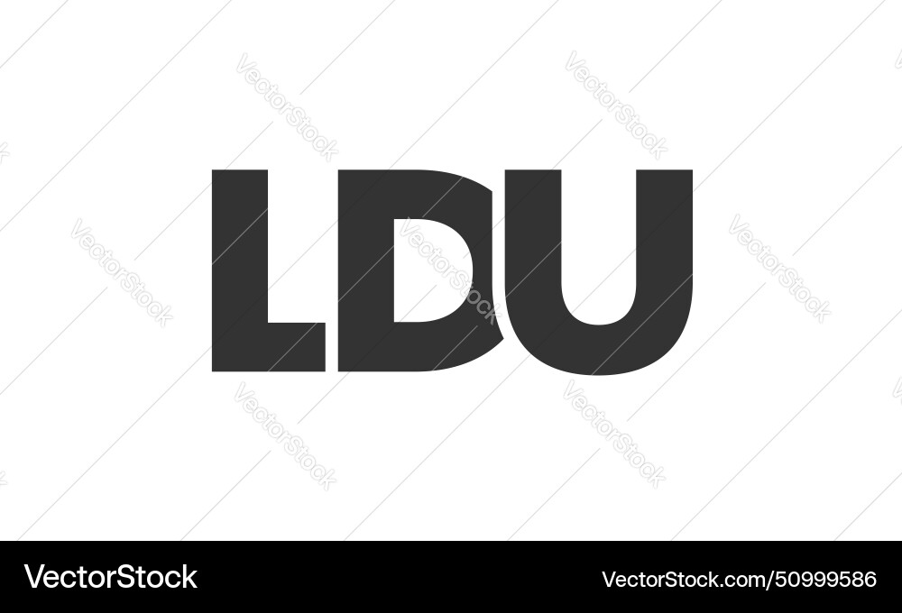 Ldu logo design template with strong and modern Vector Image