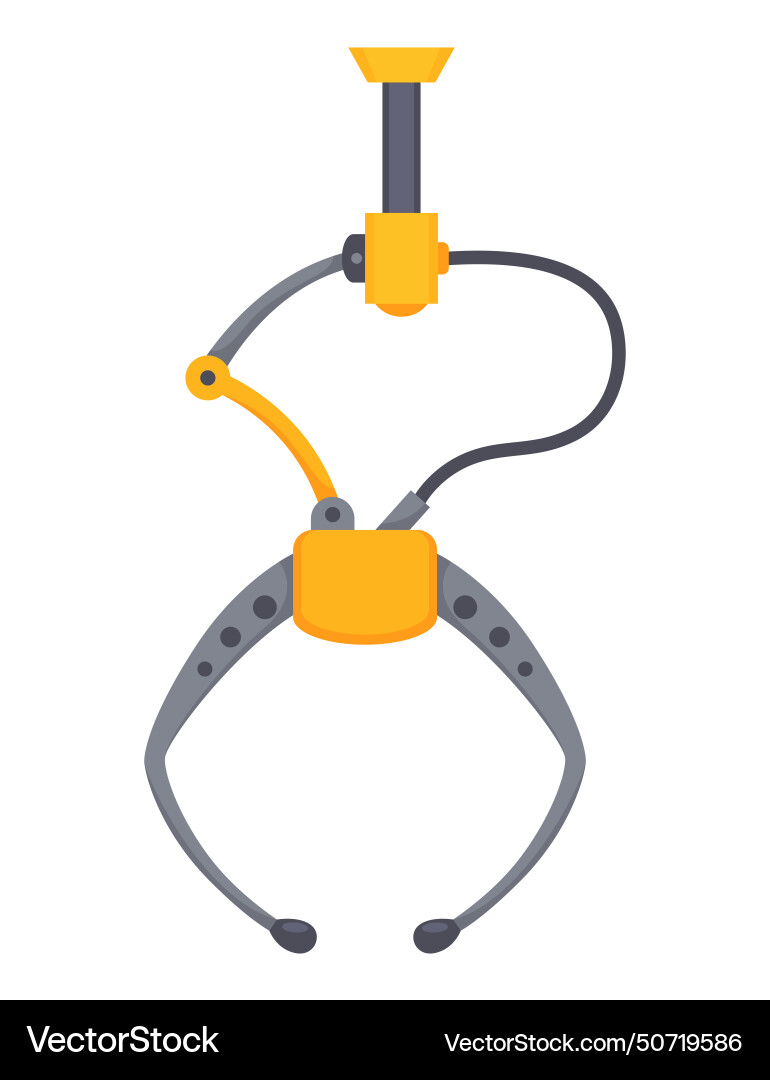 Mechanical claw gripper robotic grip Royalty Free Vector