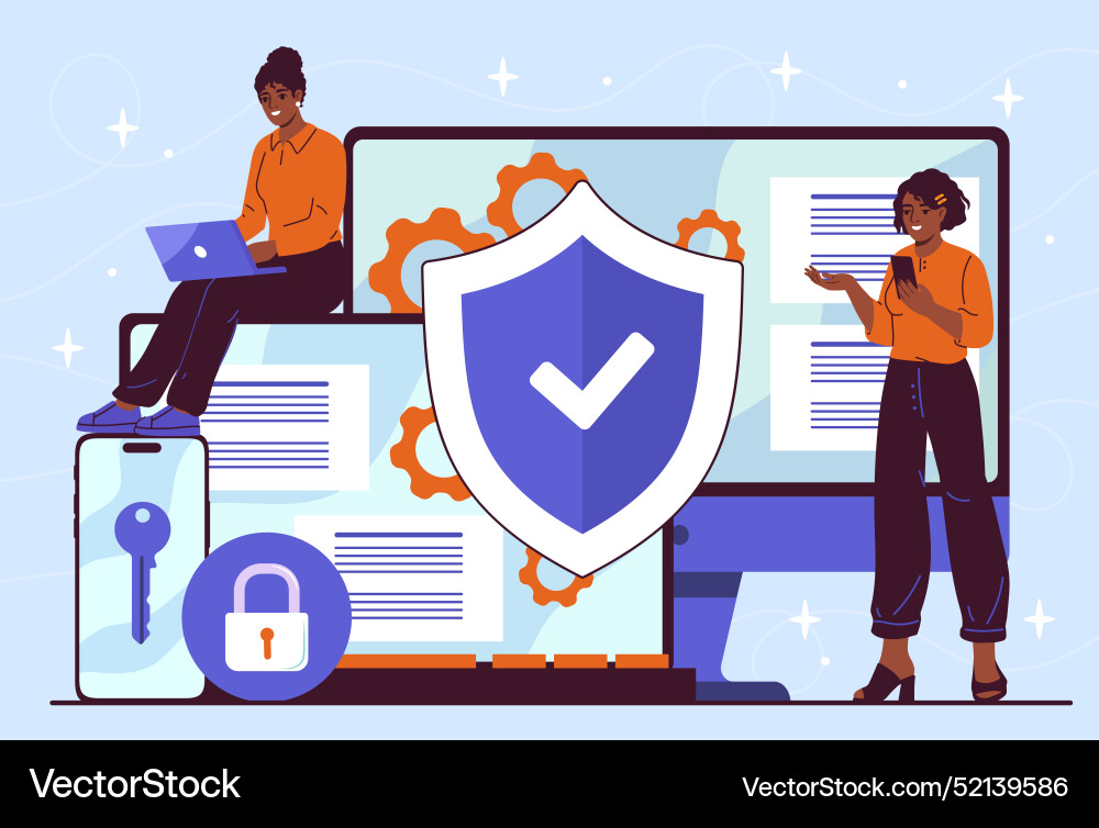Protection of files Royalty Free Vector Image - VectorStock