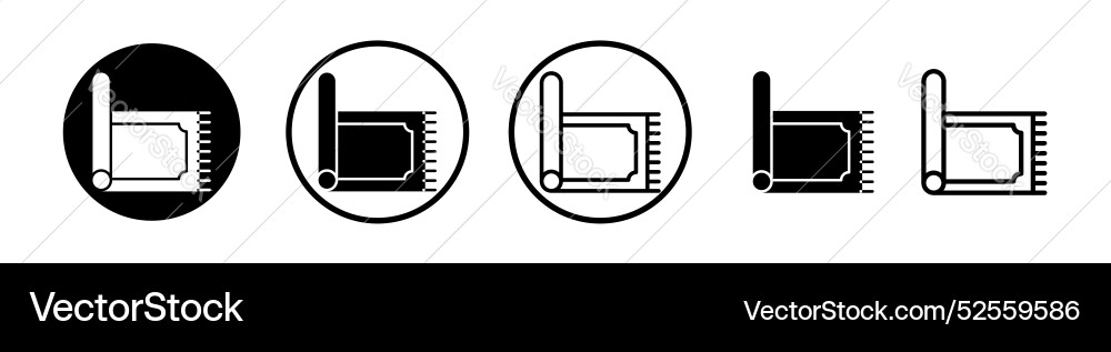 Rugs icon set on white background Royalty Free Vector Image