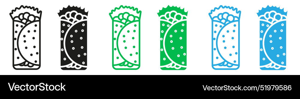 Shawarma icon representing middle eastern cuisine Vector Image