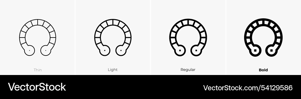 Torc icon thin light regular and bold style Vector Image