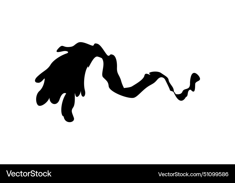 Water splash black silhouette liquid Royalty Free Vector