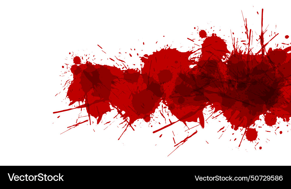 Watercolor style red paint ink splatter backdrop Vector Image