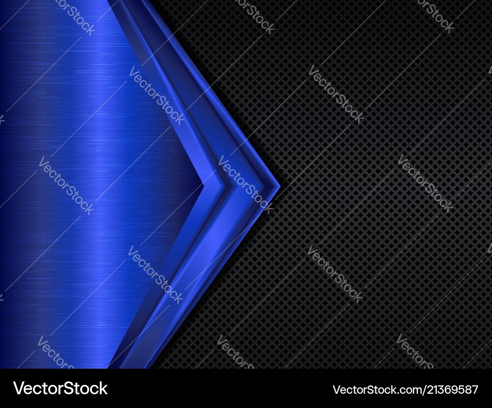 Black and blue metal background Royalty Free Vector Image