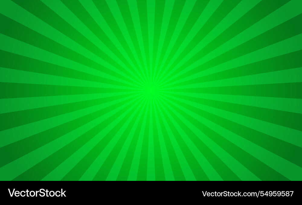 Bright green radial burst background Royalty Free Vector