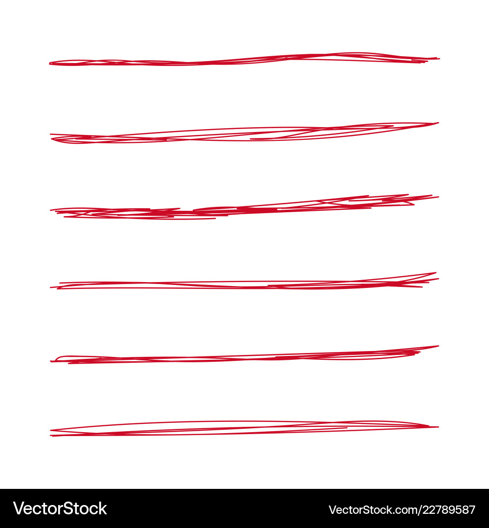 Hand drawn underline Royalty Free Vector Image