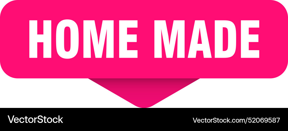 Home made sticker sign on transparent Royalty Free Vector