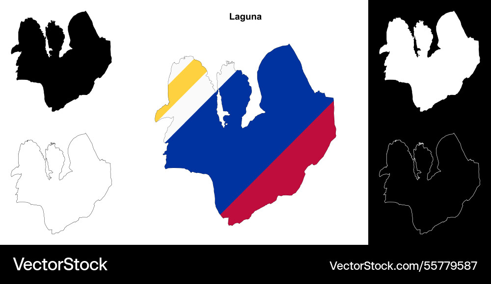 Laguna outline map Royalty Free Vector Image - VectorStock