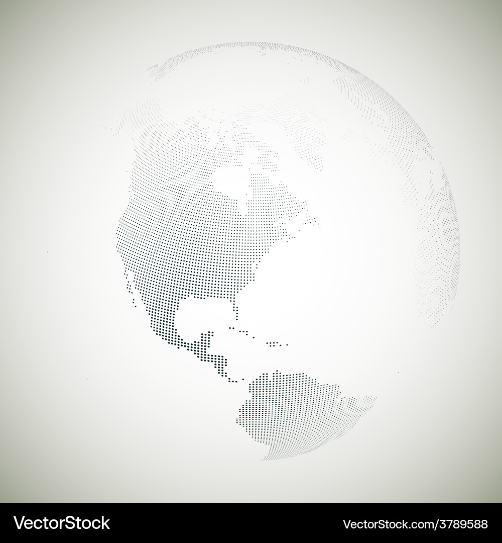 Dotted world globe light design Royalty Free Vector Image Dotted world globe light design Royalty Free Vector Image