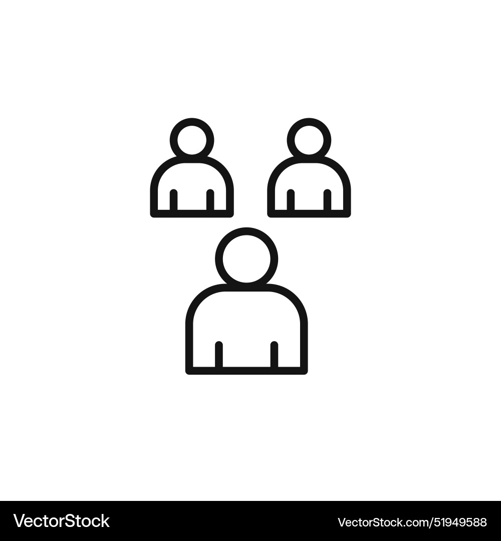 Interview preparation logo sign outline Royalty Free Vector