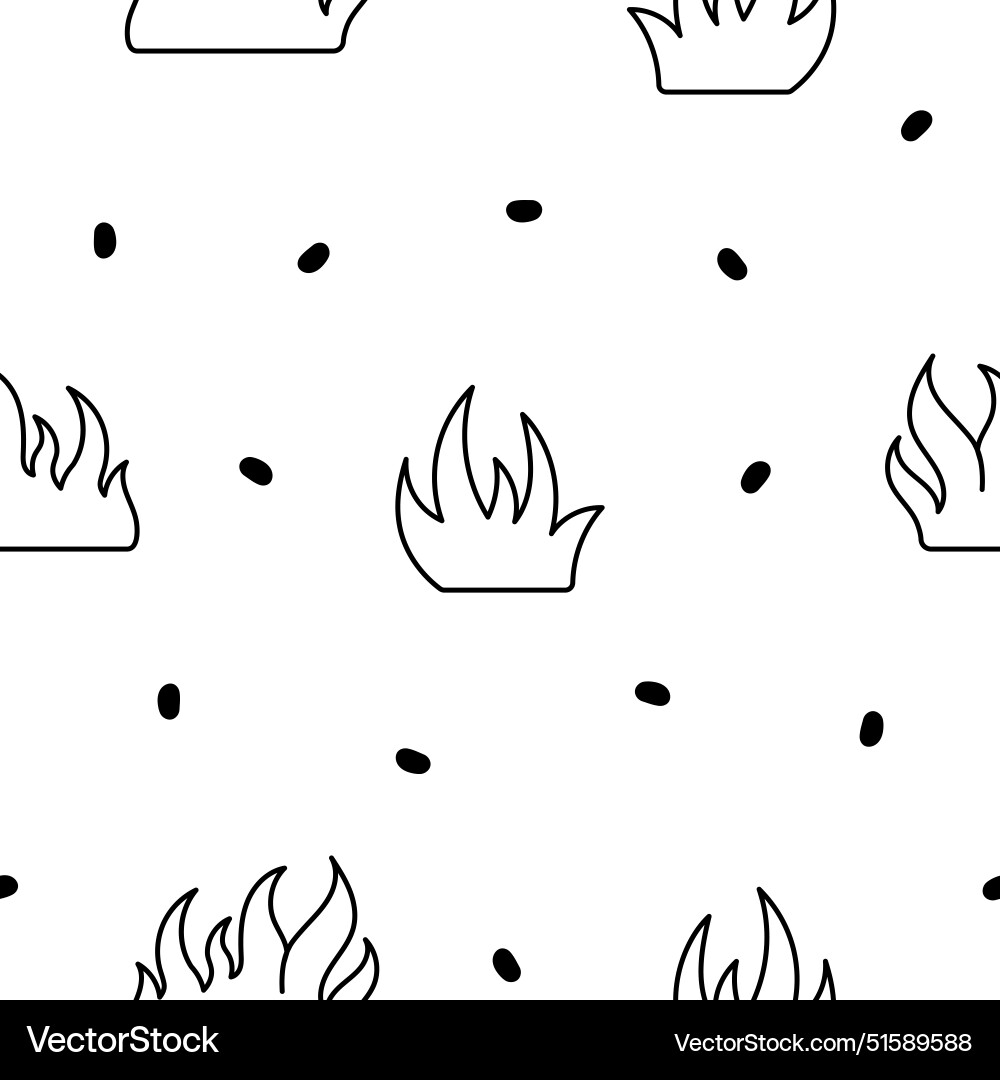 Lawn grass seamless pattern coloring page Vector Image