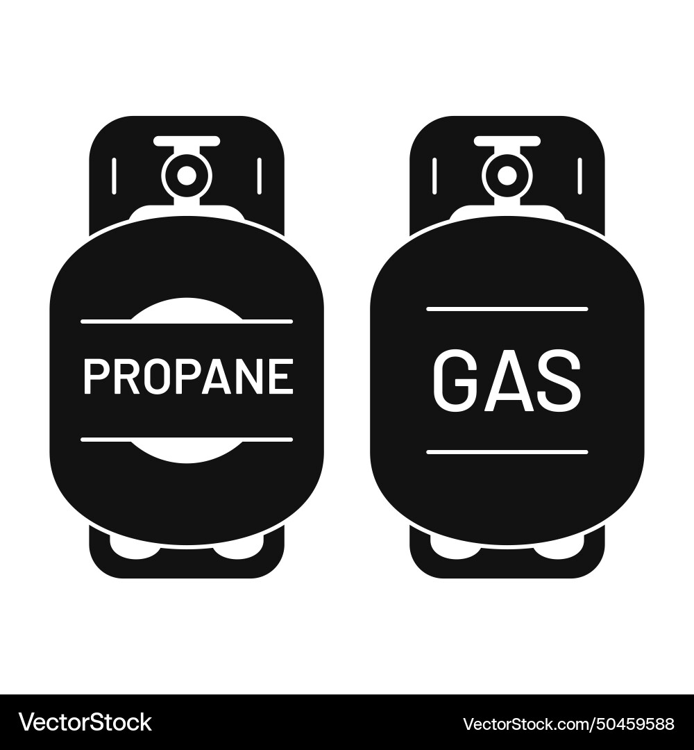 Small propane gas tank shape icon on white Vector Image