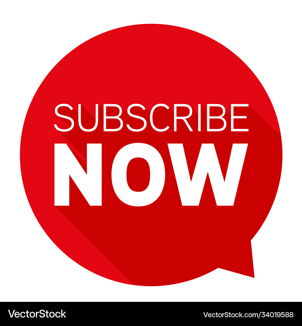 Subscribe now red button sign Royalty Free Vector Image