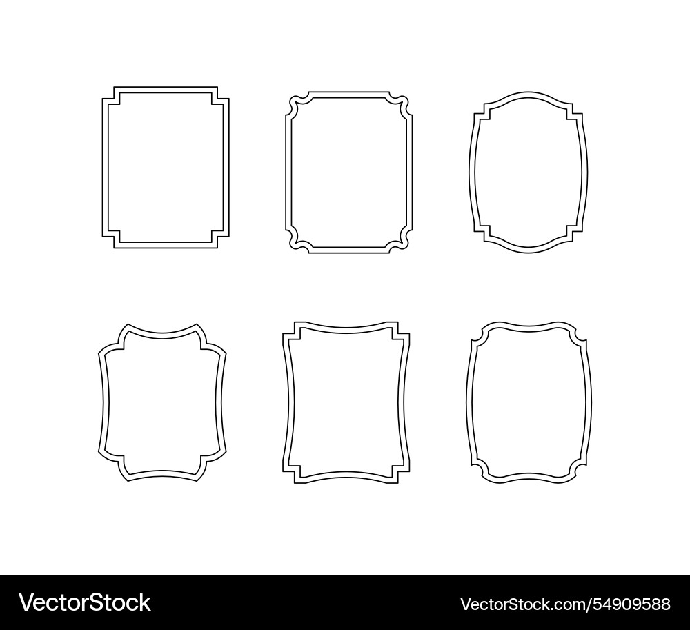 Vintage Rectangle Frames Royalty Free Vector Image