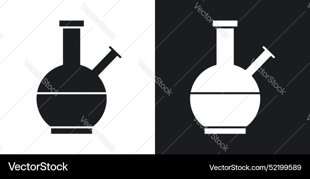 Bong icon set in solid style Royalty Free Vector Image