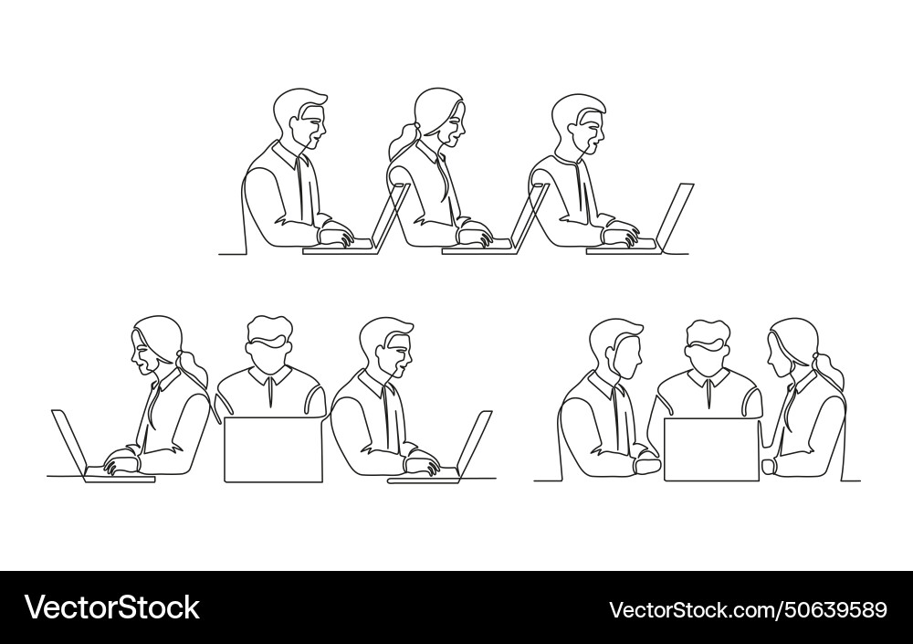 Business meeting of group office people work Vector Image