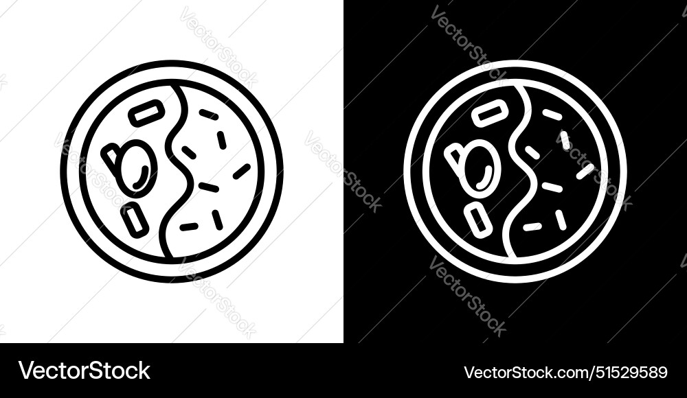Kare raisu icon set japanese curry food symbol Vector Image