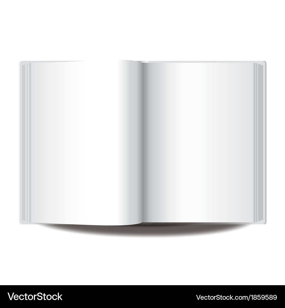 Object white book Royalty Free Vector Image - VectorStock