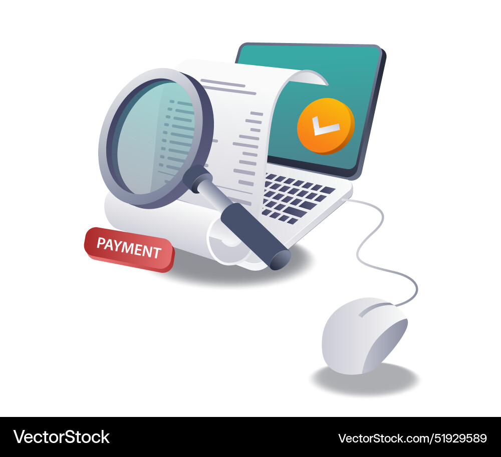 Online payment management with computers Vector Image