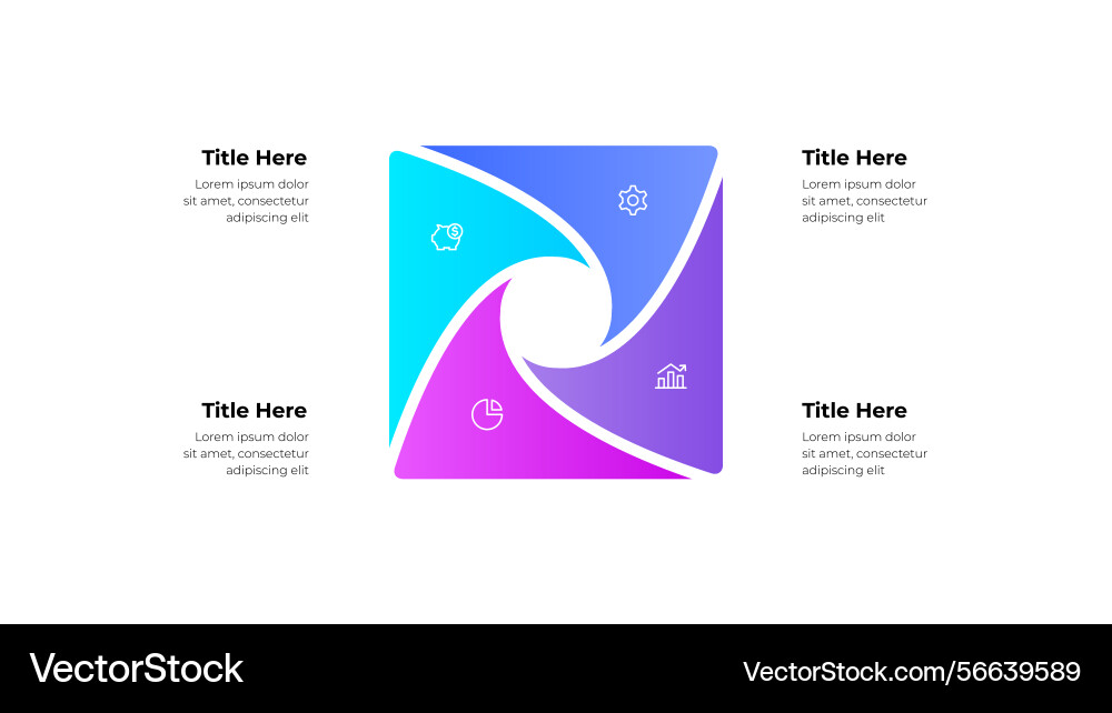 Spiral Cycle Infographic Diagram Royalty Free Vector Image