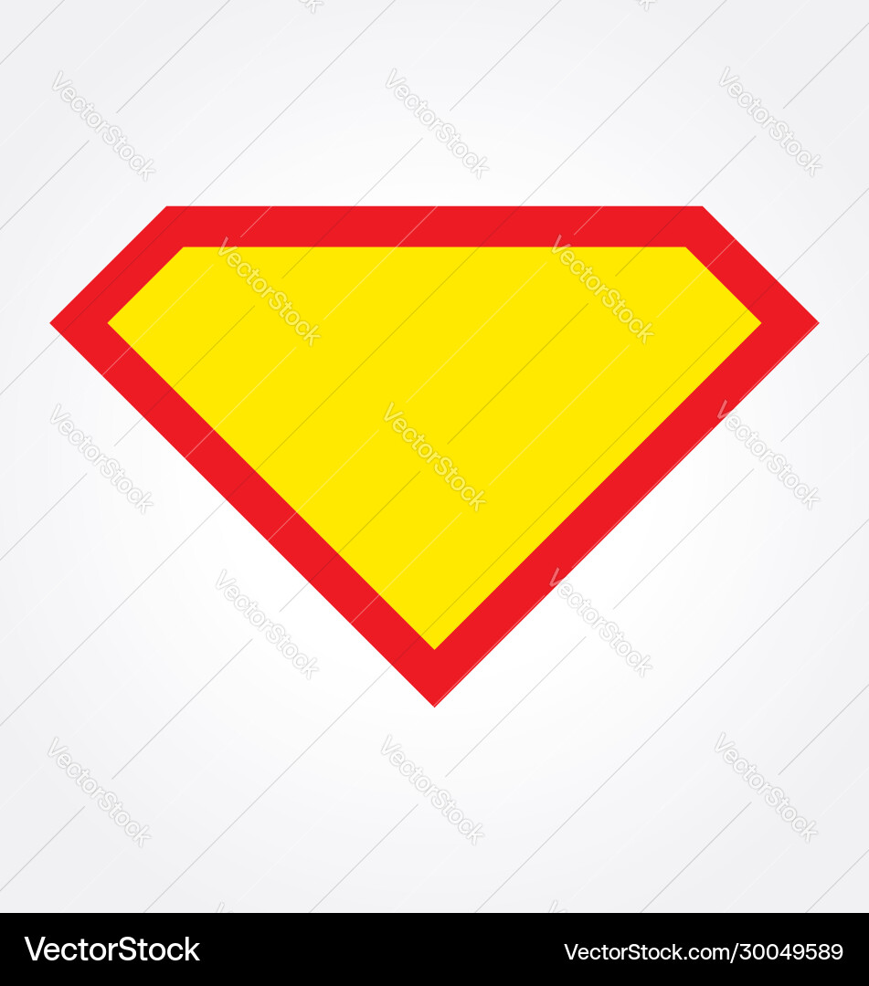 Super Held Emblem Hintergrundform Lizenzfreies Vektorbild