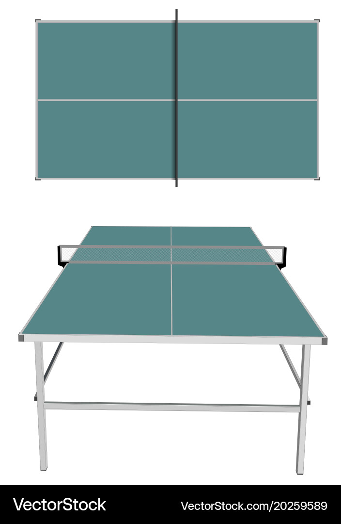 Table tennis on white Royalty Free Vector Image
