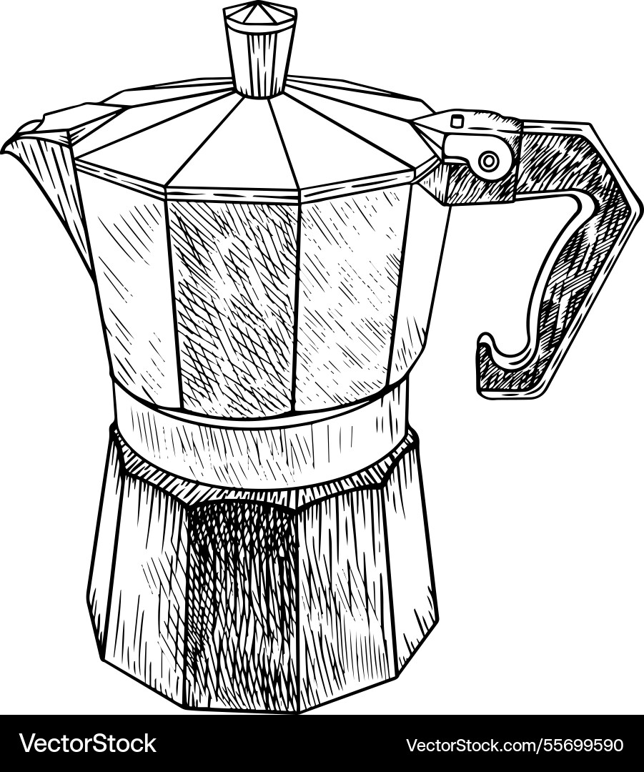 A coffee maker Royalty Free Vector Image - VectorStock